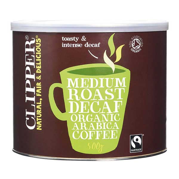 Clipper Coffee - F/T Organic Decaf Arabica - 1x500g Tub | DDC Foods Ltd